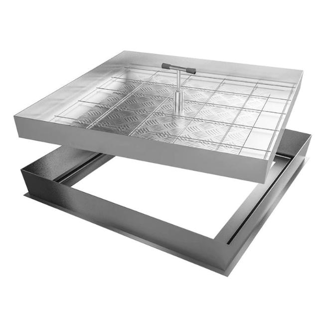 Aluminum floor hatch "Light" – Tile LevelIing System
