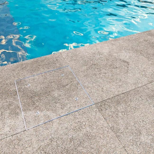 Aluminum floor hatch "Light" – Tile LevelIing System