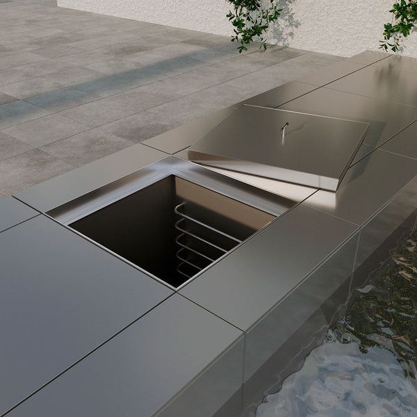 Aluminum floor hatch "Light" – Tile LevelIing System